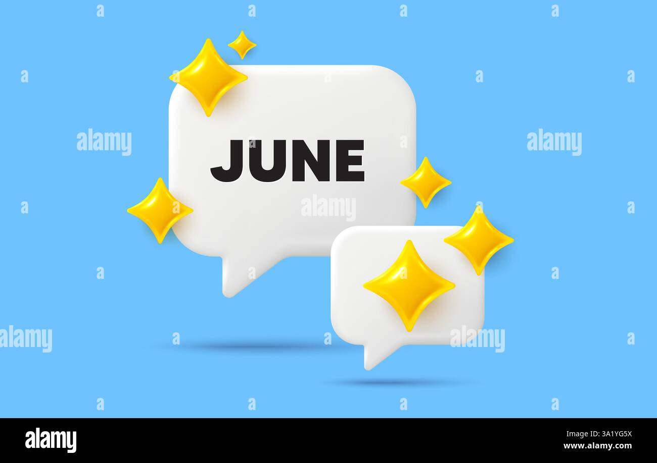 June month icon. Event schedule Jun date. Chat speech bubble. Vector ...