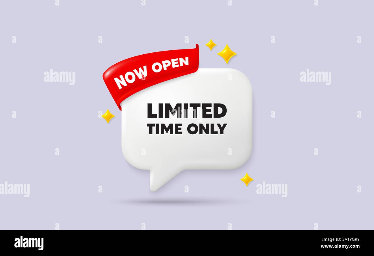 Limited time symbol. Special offer sign. Ribbon speech bubble. Vector ...