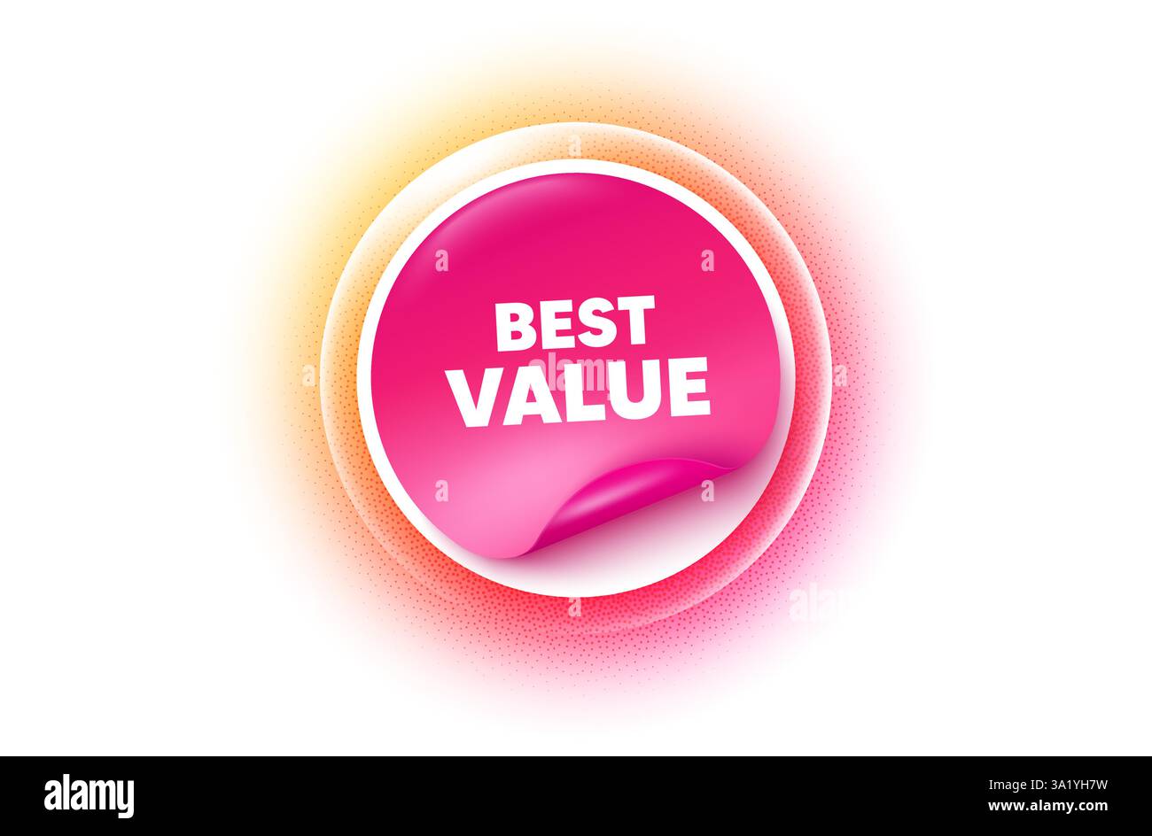 Best value tag. Special offer sale sign. Sticker gradient banner ...