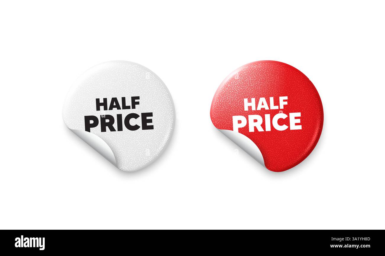Half Price tag. Special offer sale sign. Stickers special offer tags ...