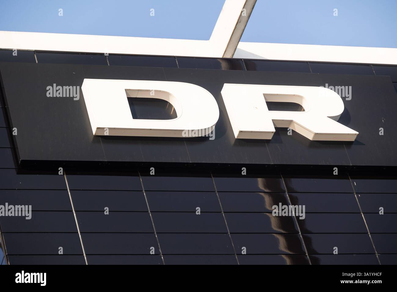 Logo of DR located in Copenhagen, Denmark, in the northwestern part of ...