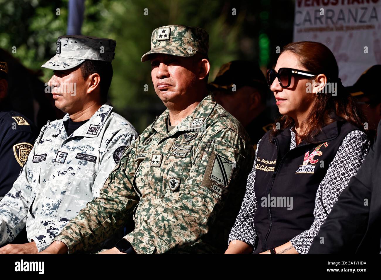 March 10, 2025, Mexico City, Cdmx, Mexico: Patrol units from the ...