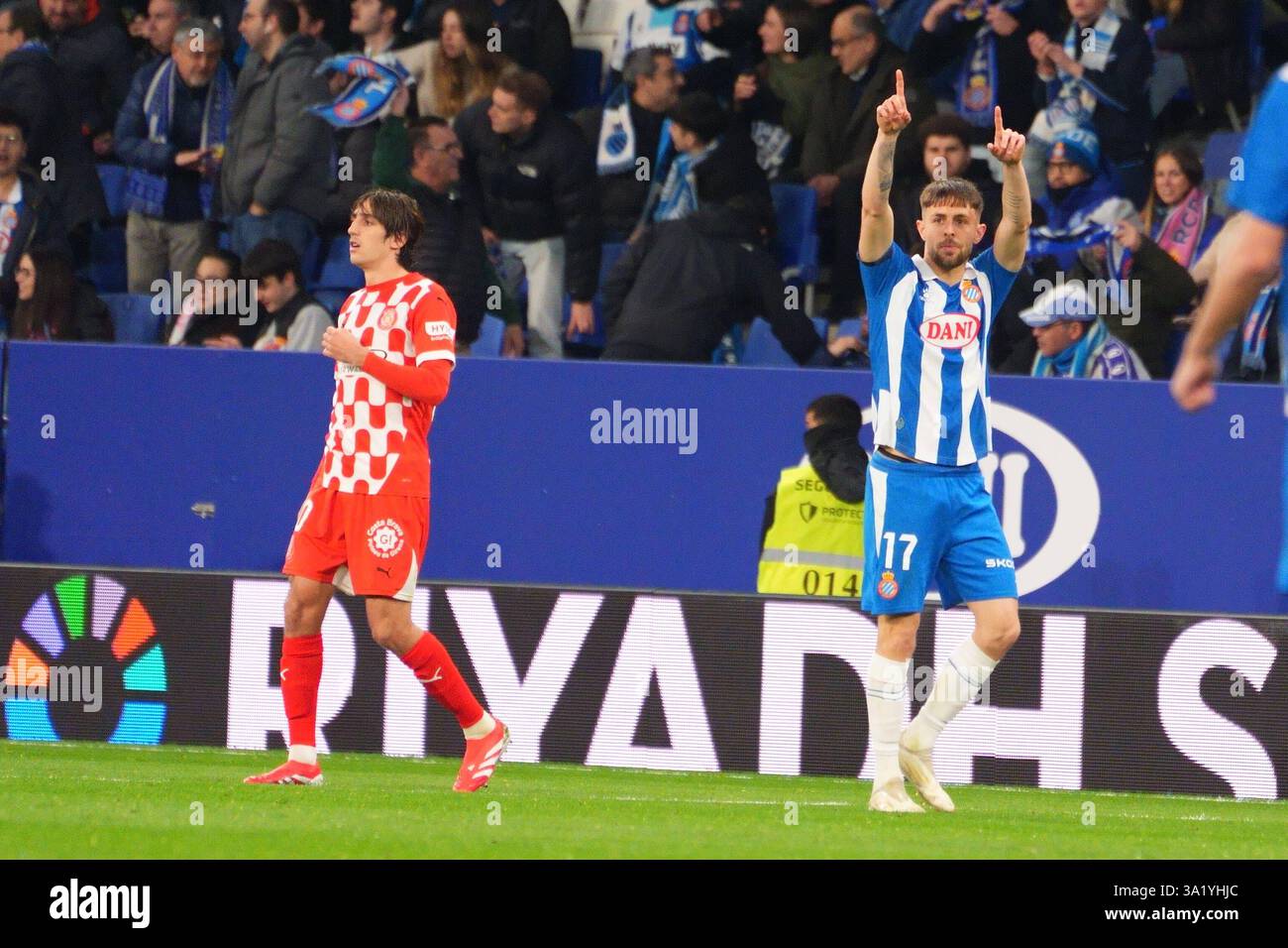 Cornella, Spain. 10th March 2025; RCDE Stadium, Cornella, Spain ...