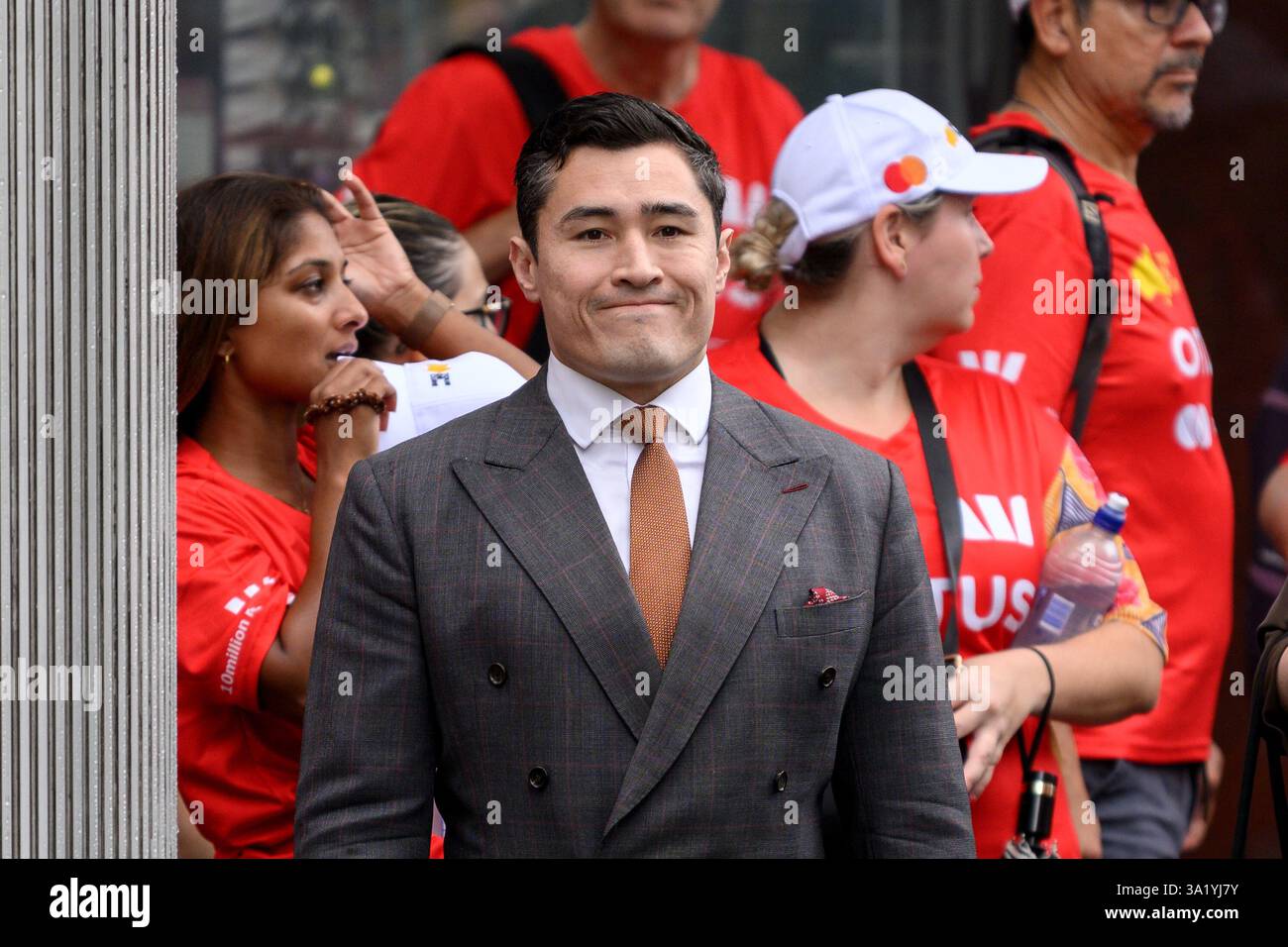 Bryan Wrench, lawyer of Former radio broadcaster Alan Jones arrives at ...