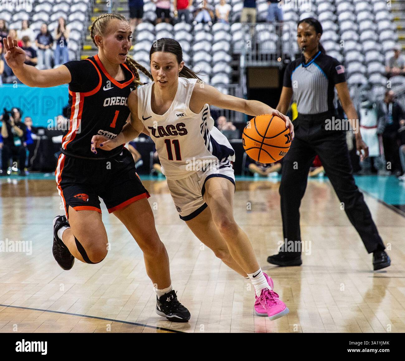 March 10 2025 Las Vegas, NV, U.S.A. Gonzaga guard Allie Turner (11)goes ...