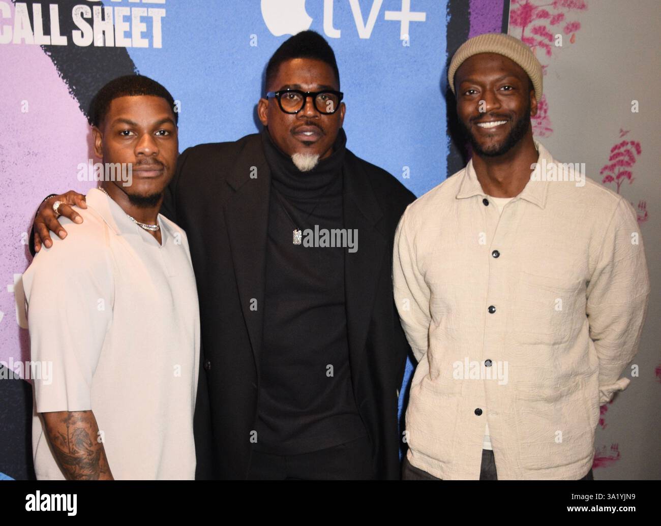 NEW YORK, NY - MARCH 10: John Boyega, David Banner And Aldis Hodge at ...