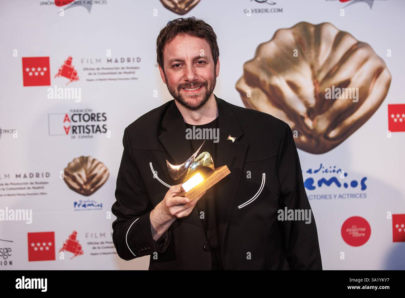 Madrid, Spain. 10th March 2025. Pepe Lorente holds the Best New Actor ...