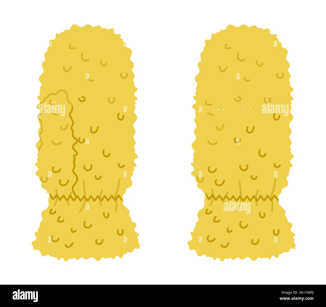 Pile Fur One-Fingered Mitten Gloves Wrist length yellow cartoon Fashion ...