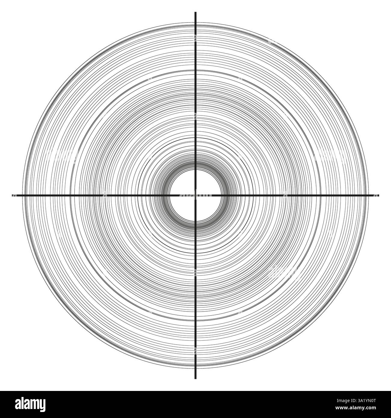 Concentric circles. Circular target shape. Abstract radial pattern ...