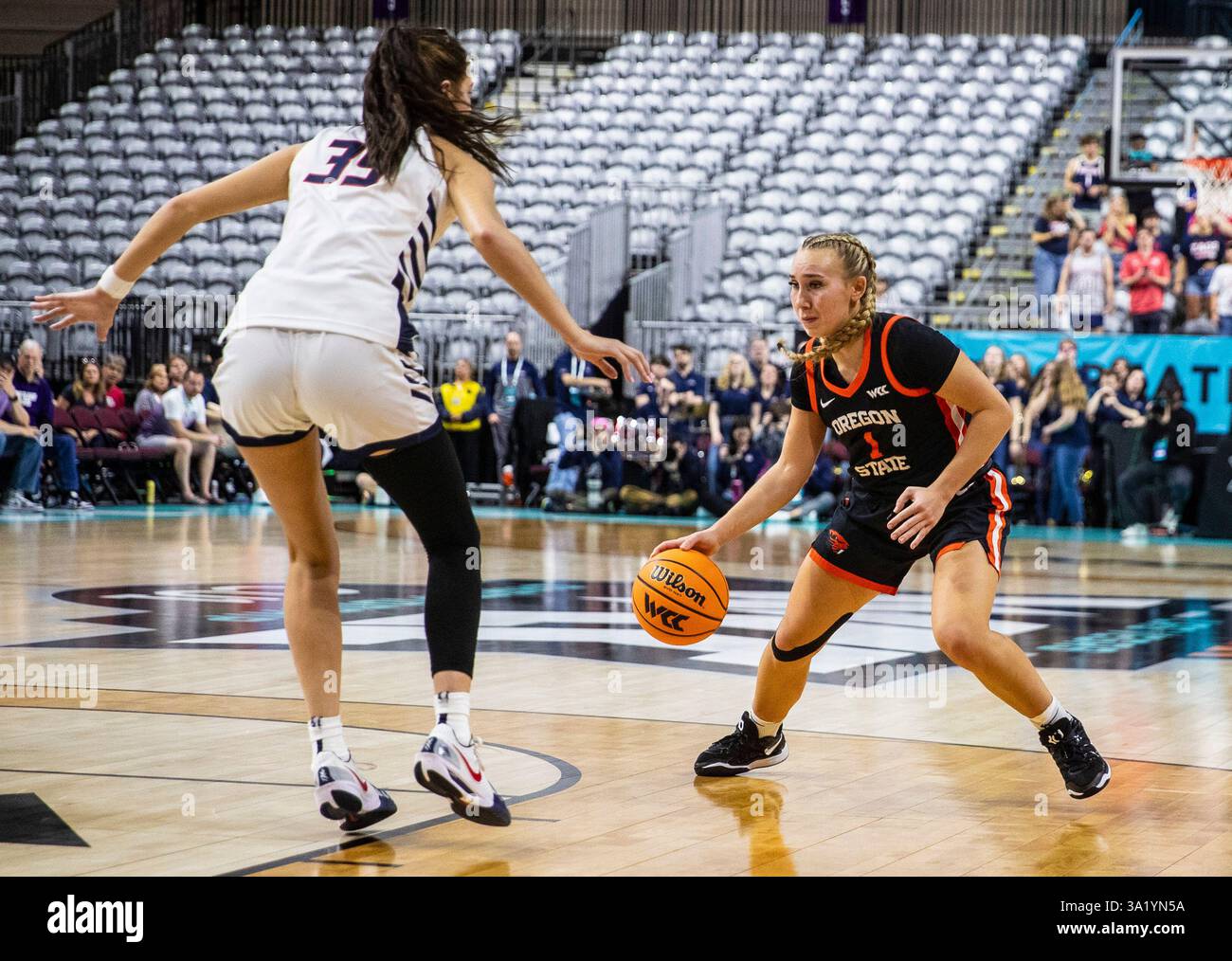 March 10 2025 Las Vegas, NV, U.S.A. Oregon State guard Kennedie Shuler ...