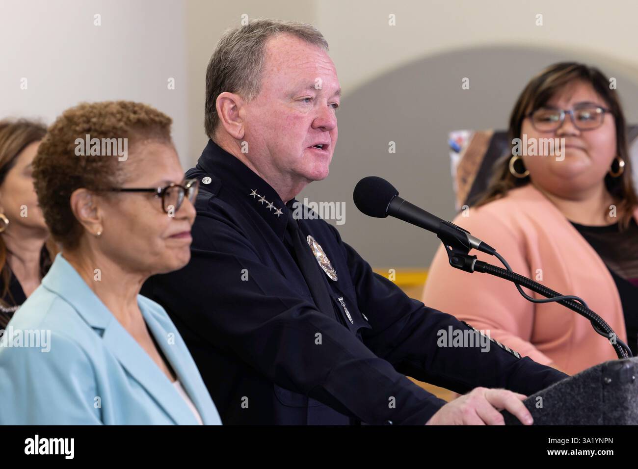 Los Angeles, United States. 10th Mar, 2025. Los Angeles Mayor Karen ...