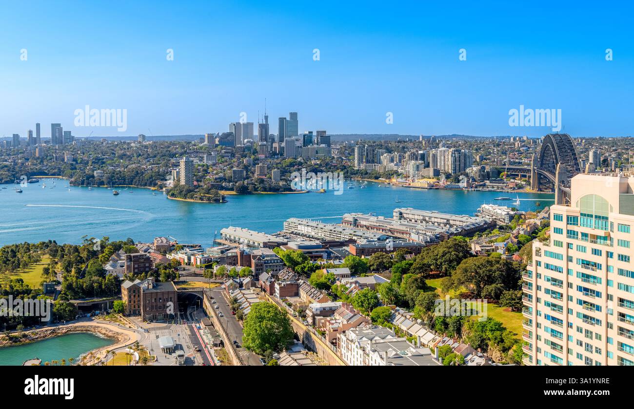 Aerial view sydney harbour bridge hi-res stock photography and images ...