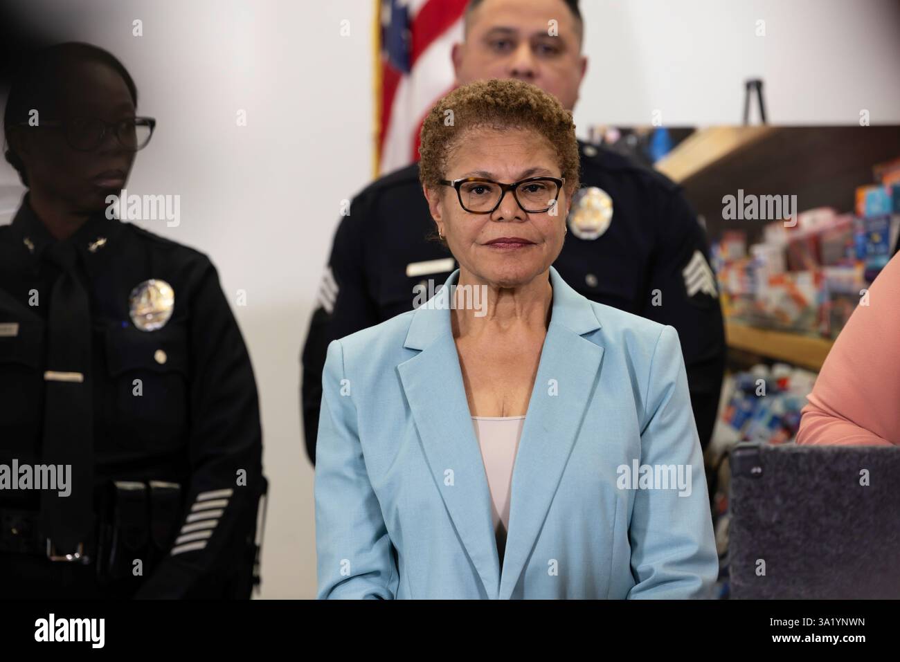 Los Angeles, United States. 10th Mar, 2025. Los Angeles Mayor Karen ...