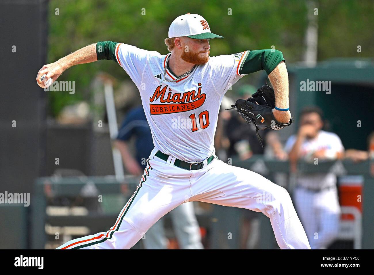 CORAL GABLES, FL - MARCH 09: Miami right-handed pitcher Brian Walters ...