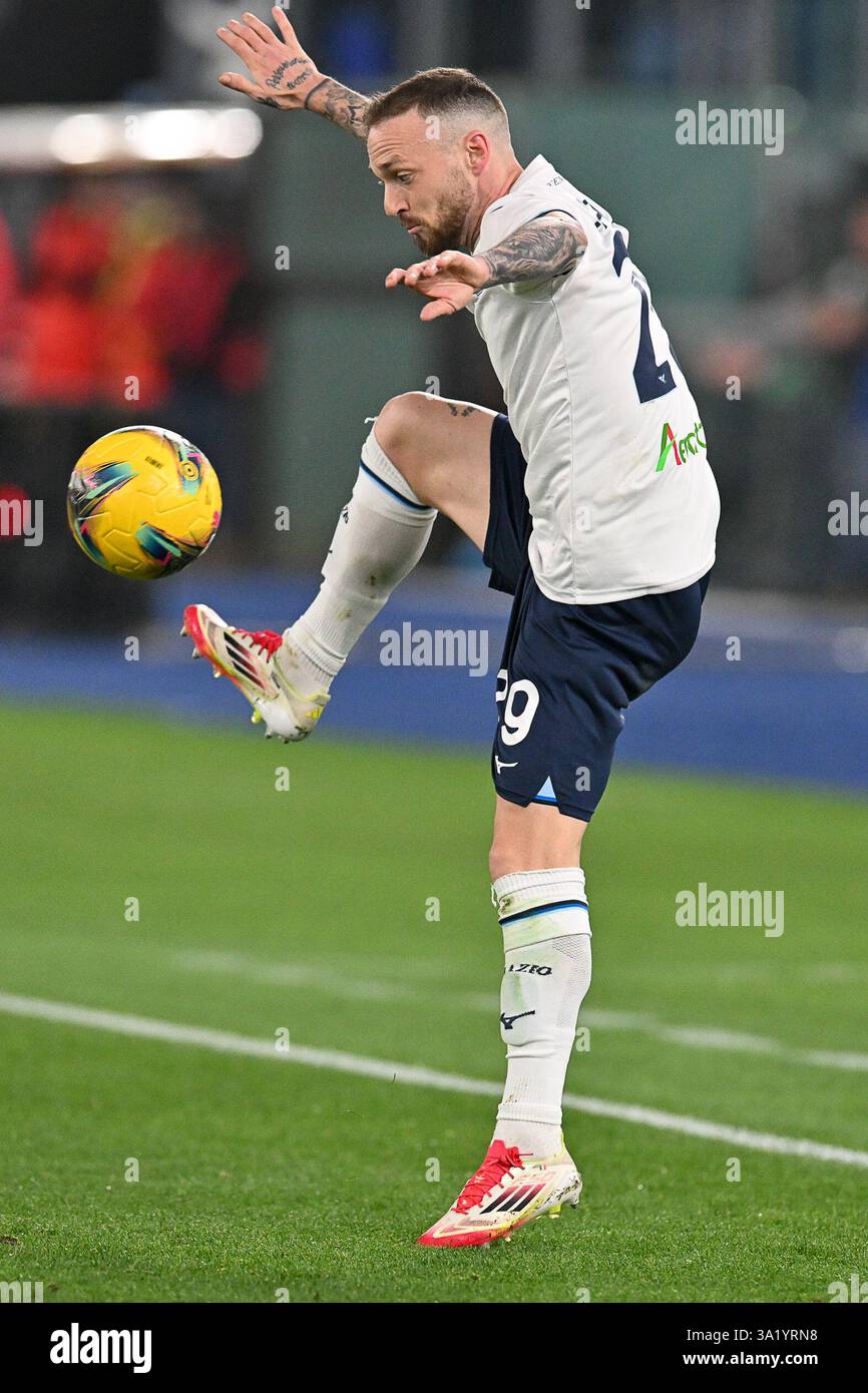 Olimpico Stadium, Rome, Italy - Manuel Lazzari of SS Lazio during Serie ...