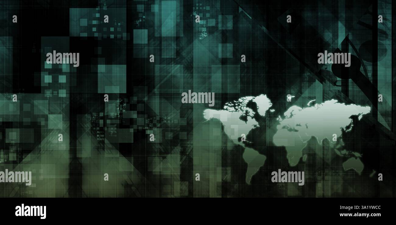 Emerging Market and International Global Businesses Art Stock Photo - Alamy
