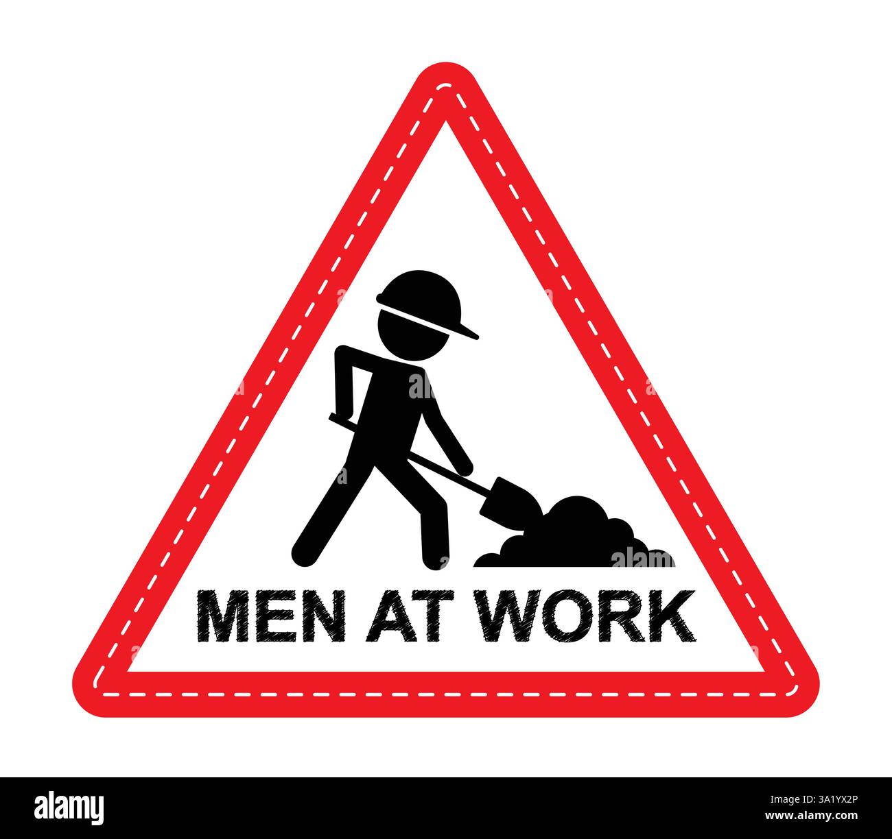 Working construction sign icon clipart. Men at work safety caution clip ...