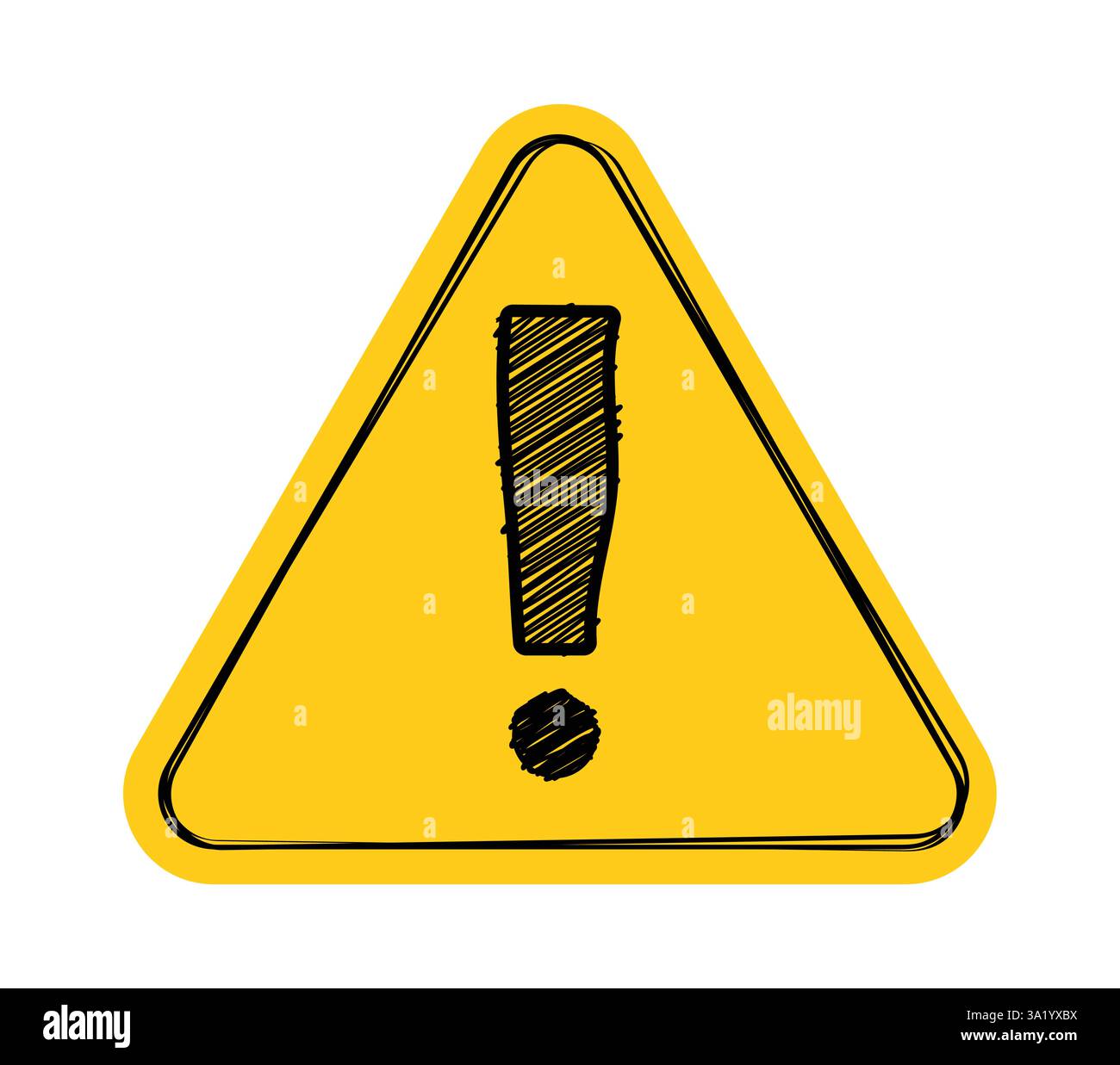 Warning caution sign icon clipart. Yellow triangle symbol clip art for safety and security in ...