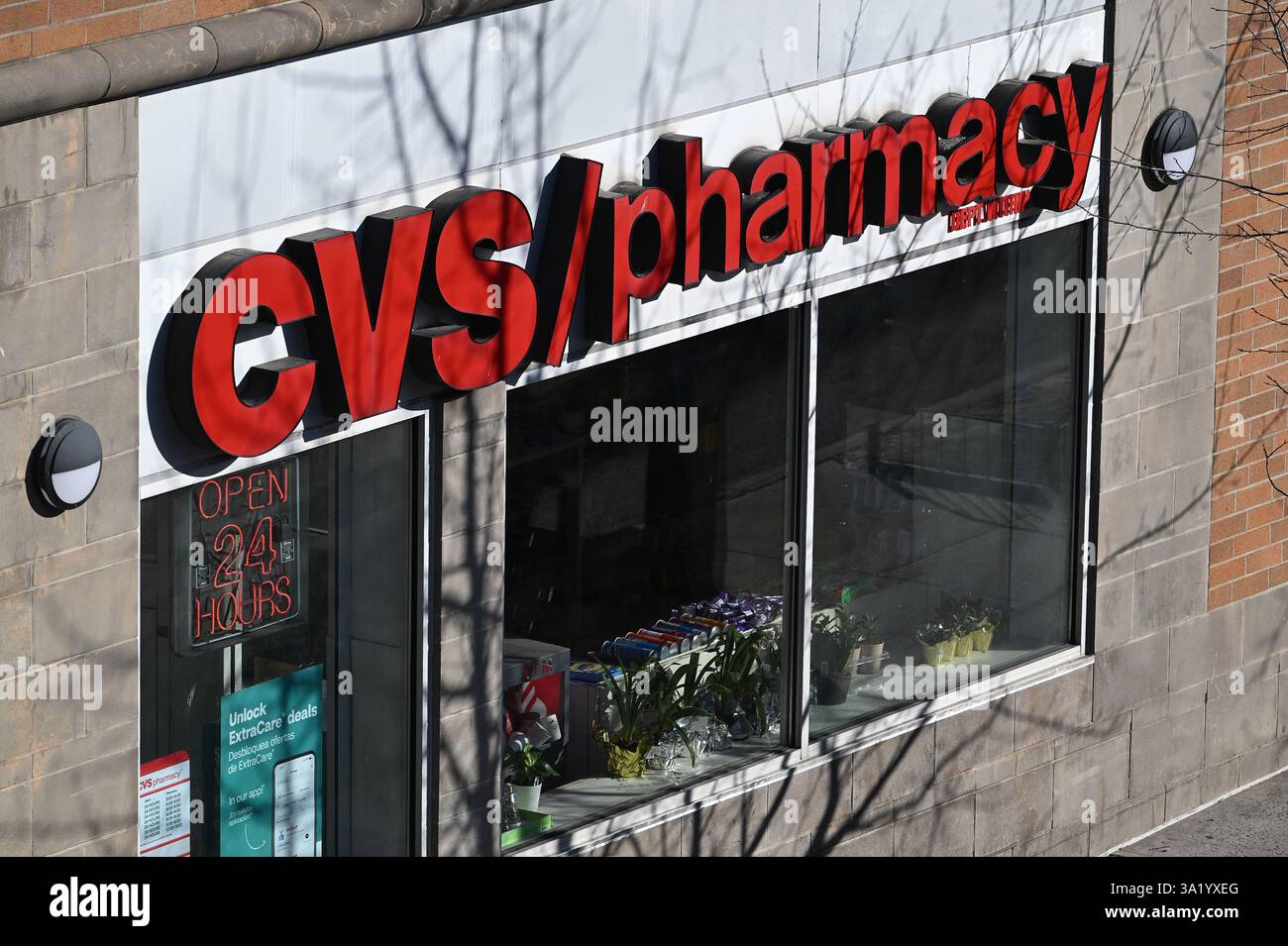 New York, USA. 10th Mar, 2025. CVS is said to open a dozen full-service pharmacies focusing on ...