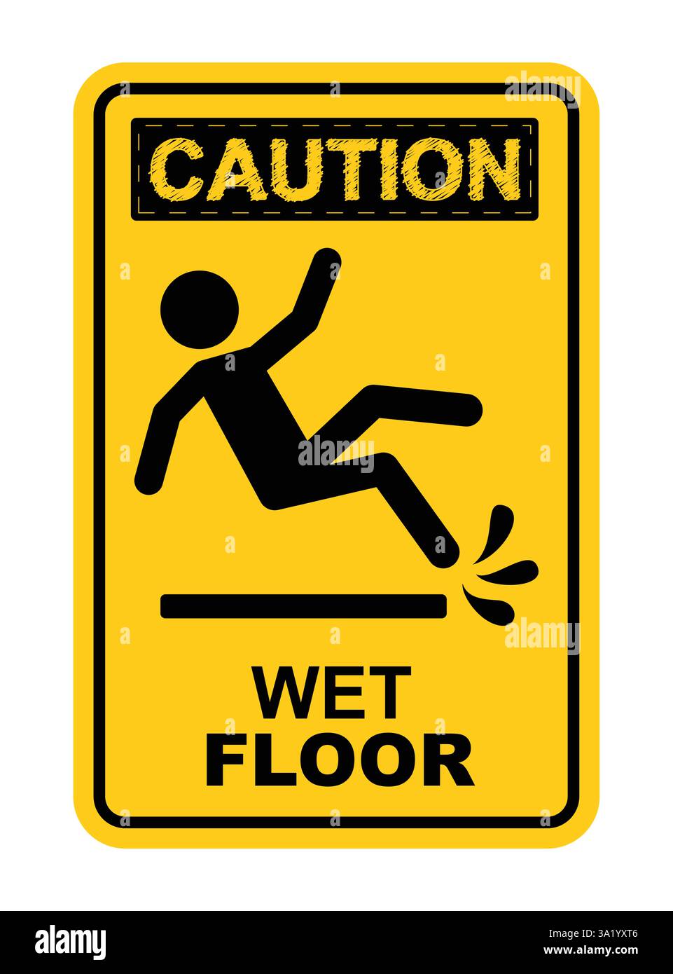 Caution wet floor sign icon clipart. Wet floor slippery warning clip ...