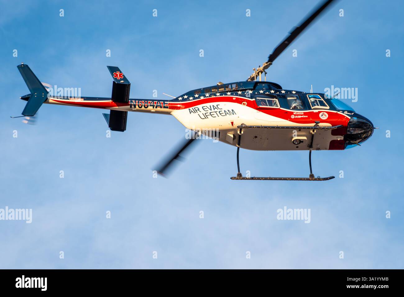 Medivac helicopter en route to Emory University Hospital in Atlanta ...