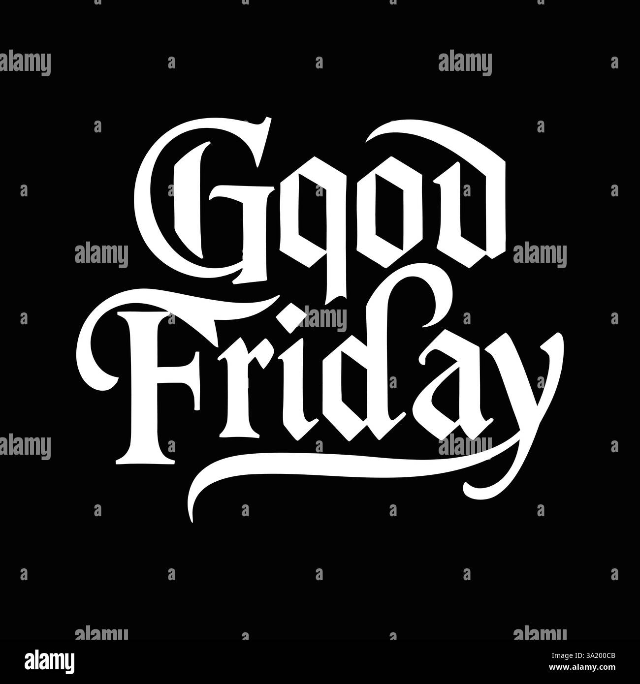 Christian Celebration Day of Good Friday typography vector art Stock ...