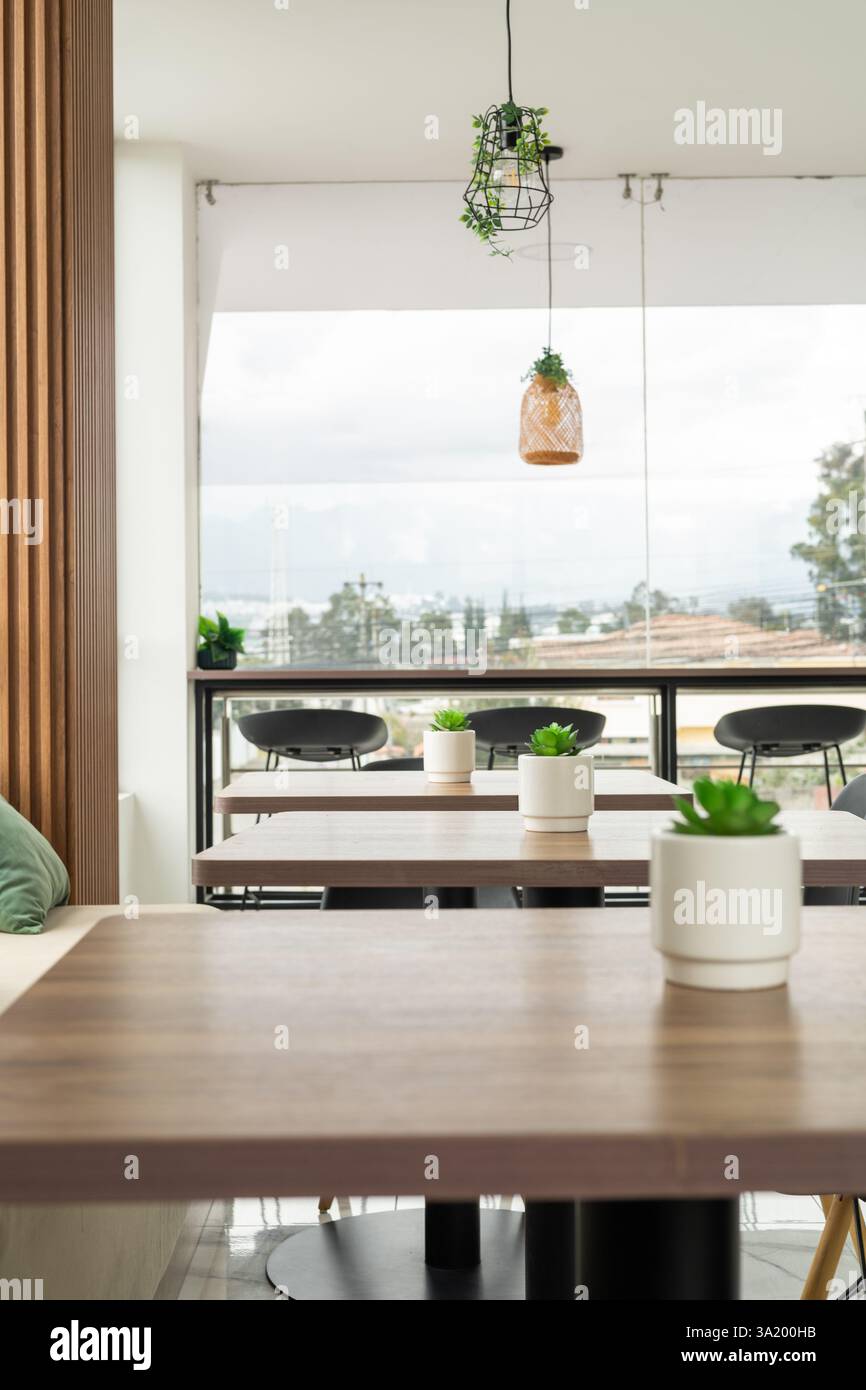 Sleek minimalist coffee shop interior hi-res stock photography and ...