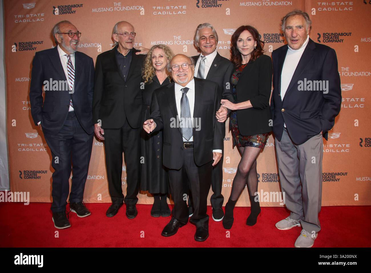 James L. Brooks, from left, Christopher Lloyd, Carol Kane, Danny DeVito, Tony Danza, Marilu ...