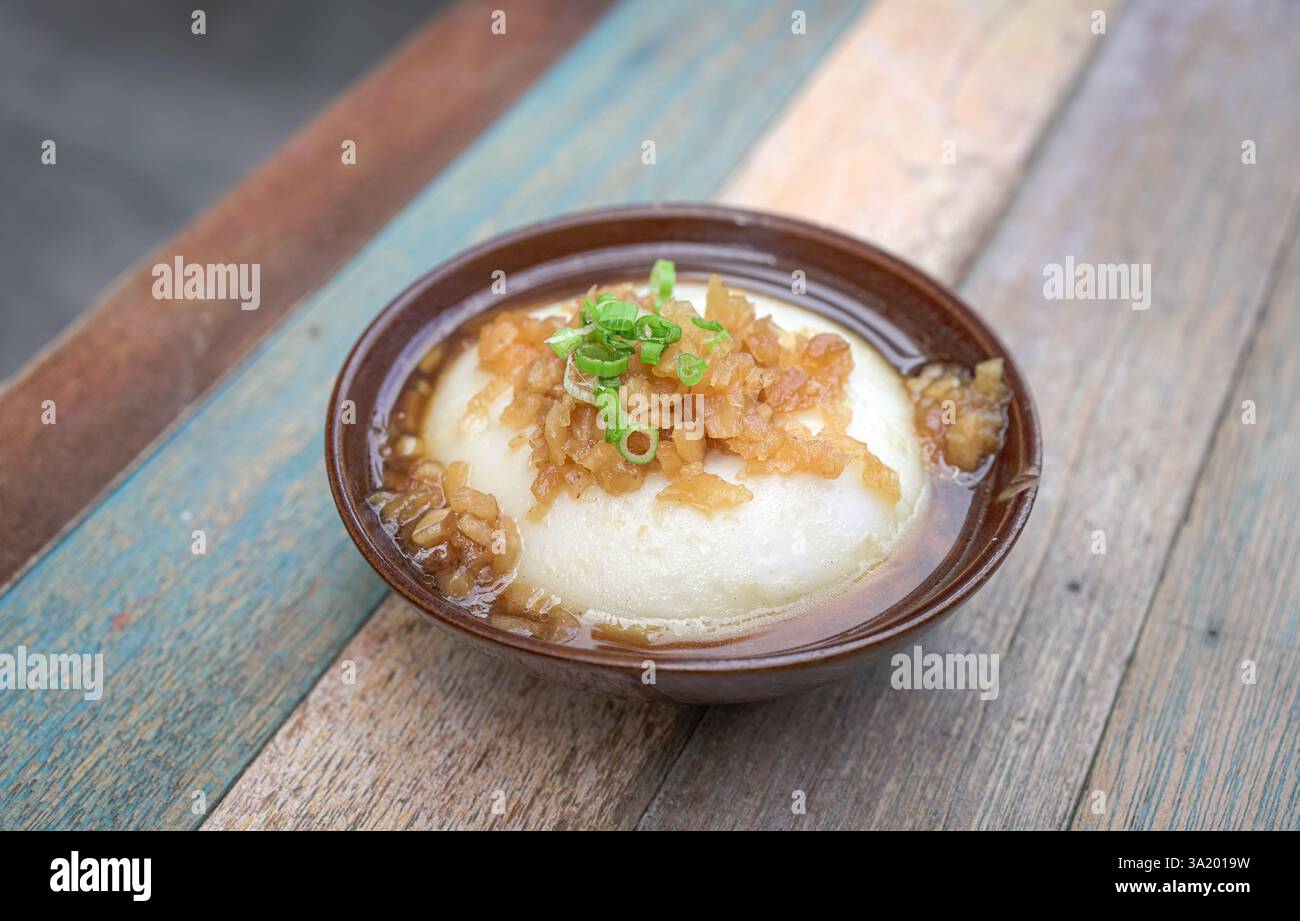 Steamed rice cake (Woon Chai Koh or Chwee Kueh), Asian Chinese cuisine ...