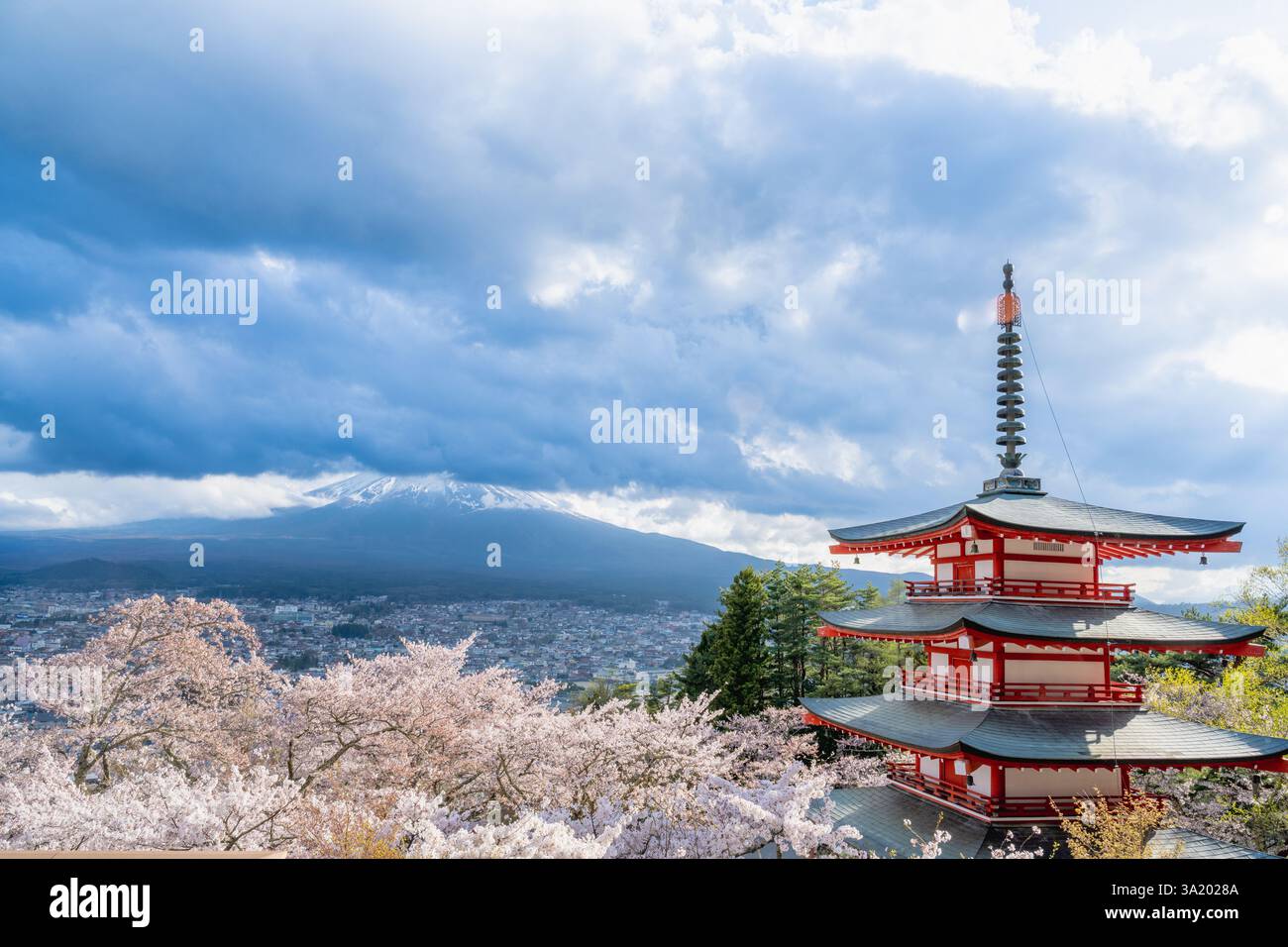 Fujiyoshida, Yamanashi, Japan - APR 17, 2024: Arakura Fuji Sengen Jinja ...