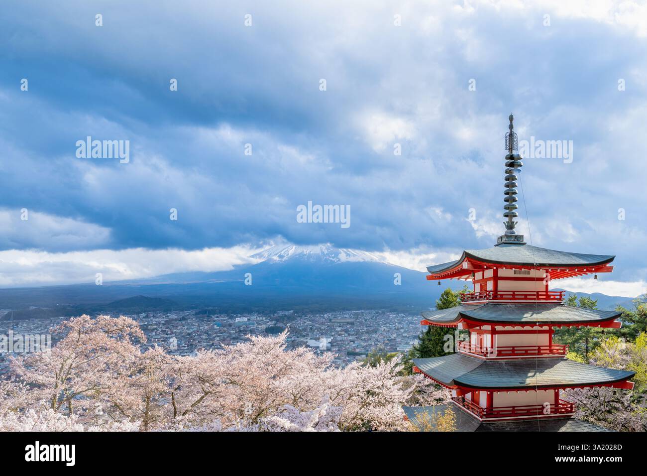 Fujiyoshida, Yamanashi, Japan - APR 17, 2024: Arakura Fuji Sengen Jinja ...