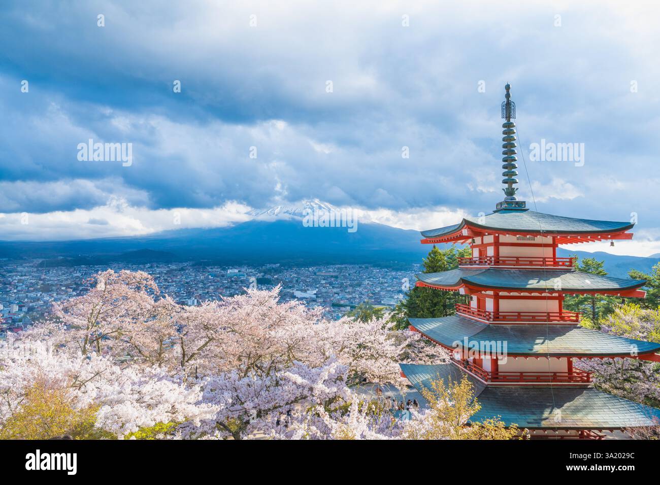Fujiyoshida, Yamanashi, Japan - APR 17, 2024: Arakura Fuji Sengen Jinja ...