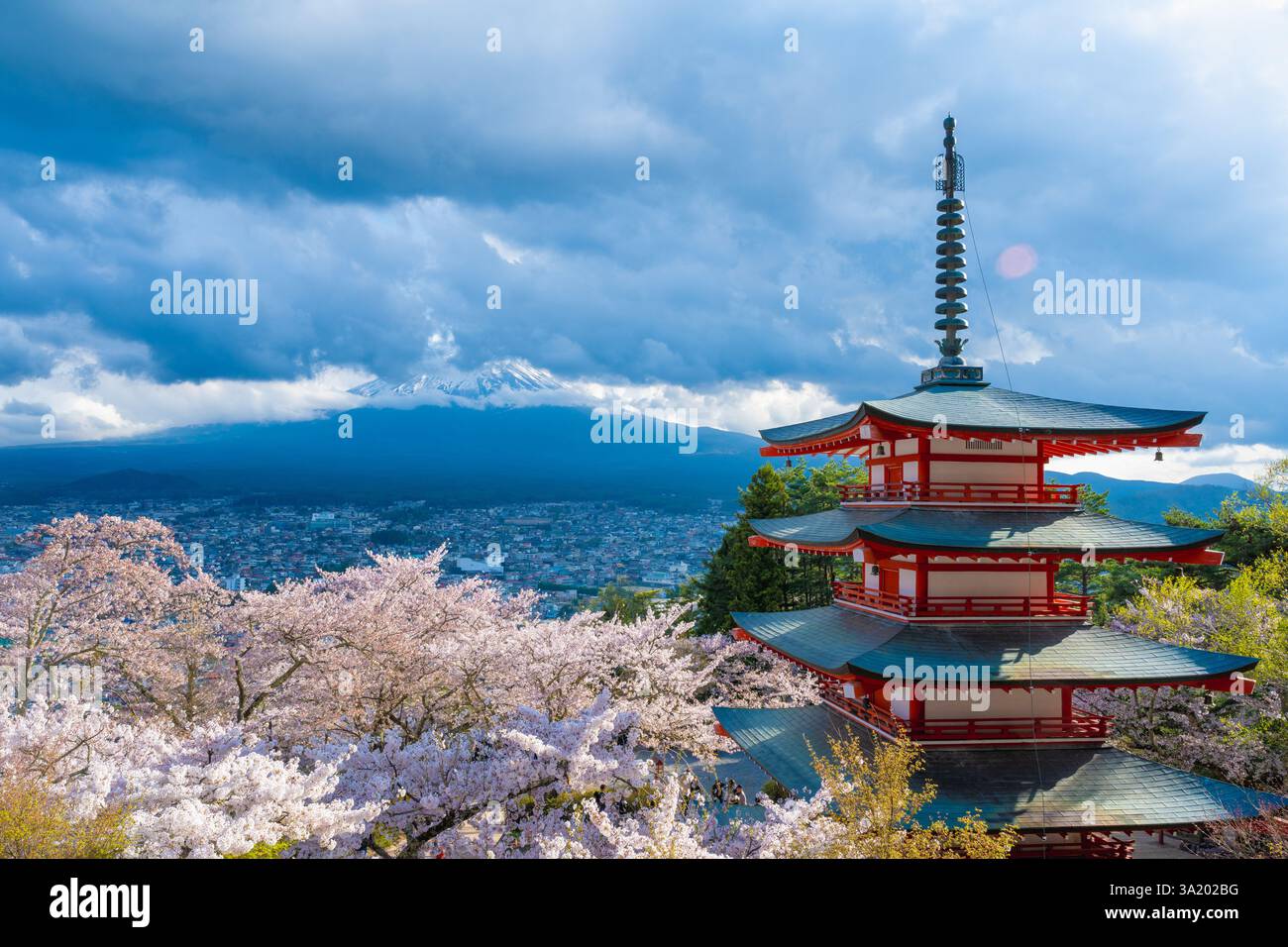 Fujiyoshida, Yamanashi, Japan - APR 17, 2024: Arakura Fuji Sengen Jinja ...