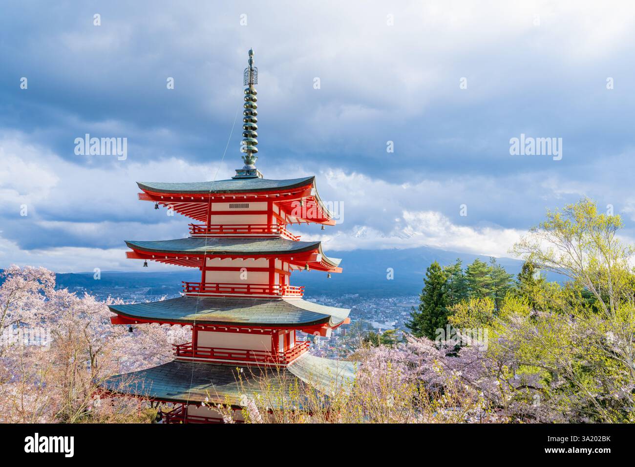 Fujiyoshida, Yamanashi, Japan - APR 17, 2024: Arakura Fuji Sengen Jinja ...