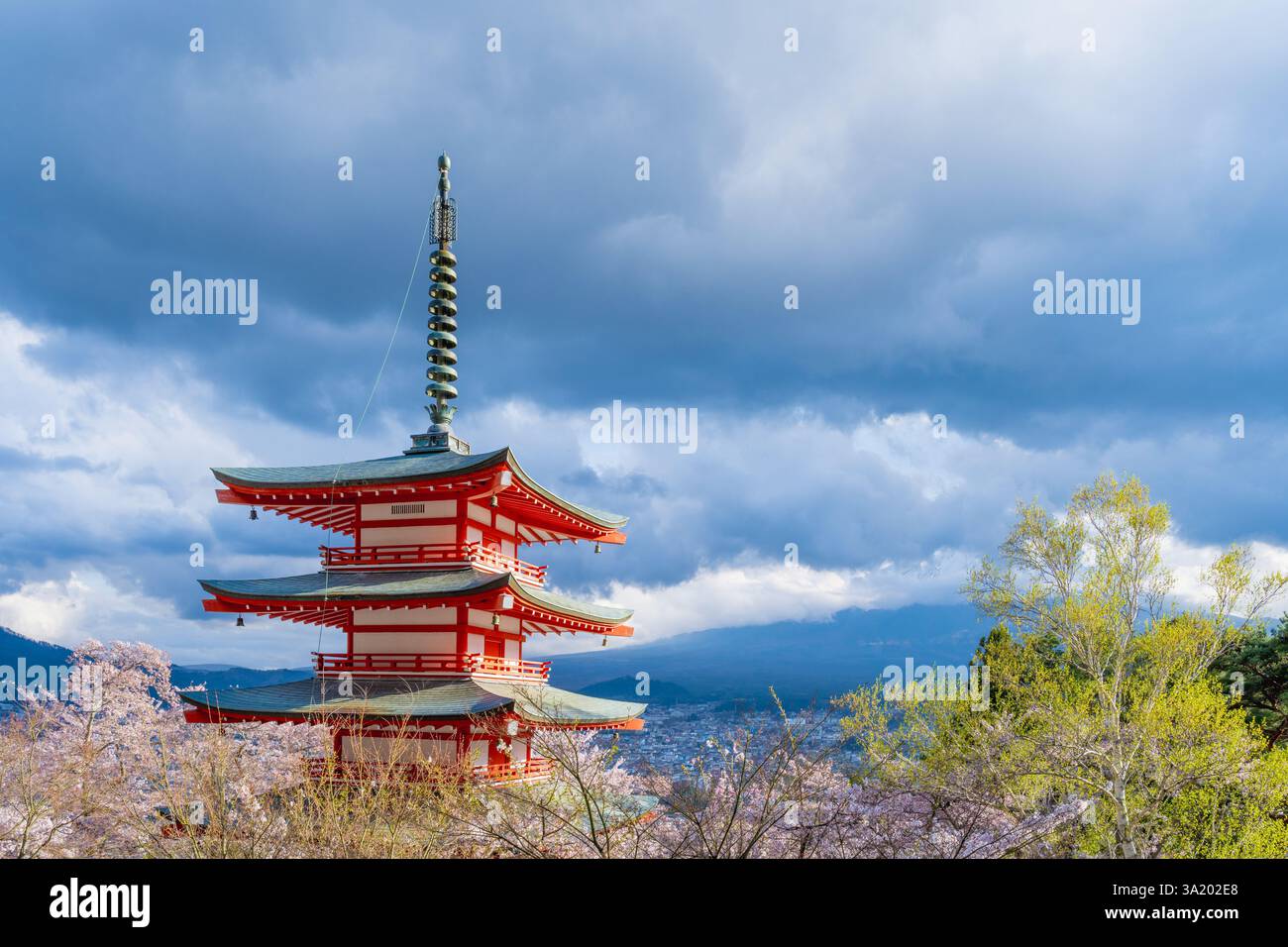 Fujiyoshida, Yamanashi, Japan - APR 17, 2024: Arakura Fuji Sengen Jinja ...