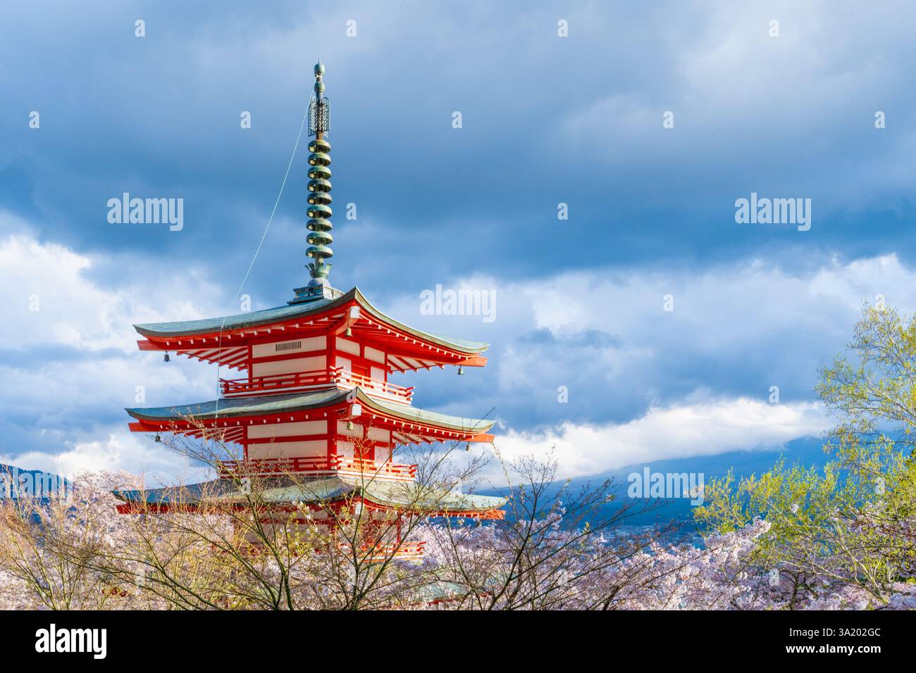 Fujiyoshida, Yamanashi, Japan - APR 17, 2024: Arakura Fuji Sengen Jinja ...