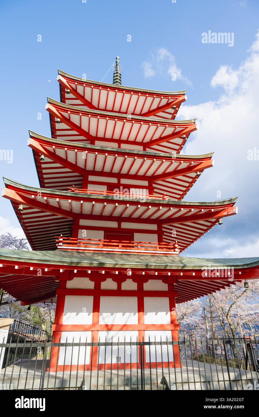 Fujiyoshida, Yamanashi, Japan - APR 17, 2024: Arakura Fuji Sengen Jinja ...