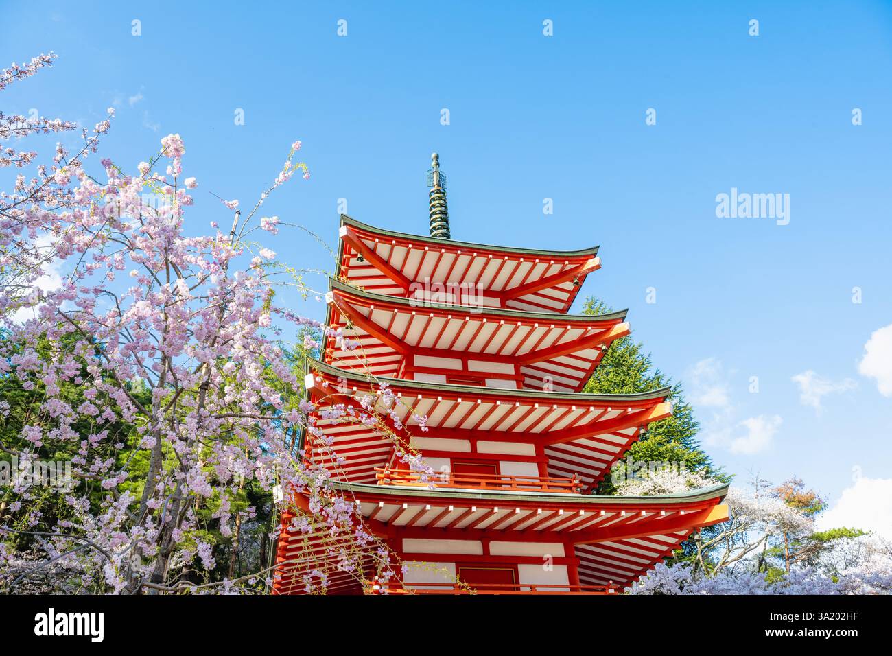 Fujiyoshida, Yamanashi, Japan - APR 17, 2024: Arakura Fuji Sengen Jinja ...