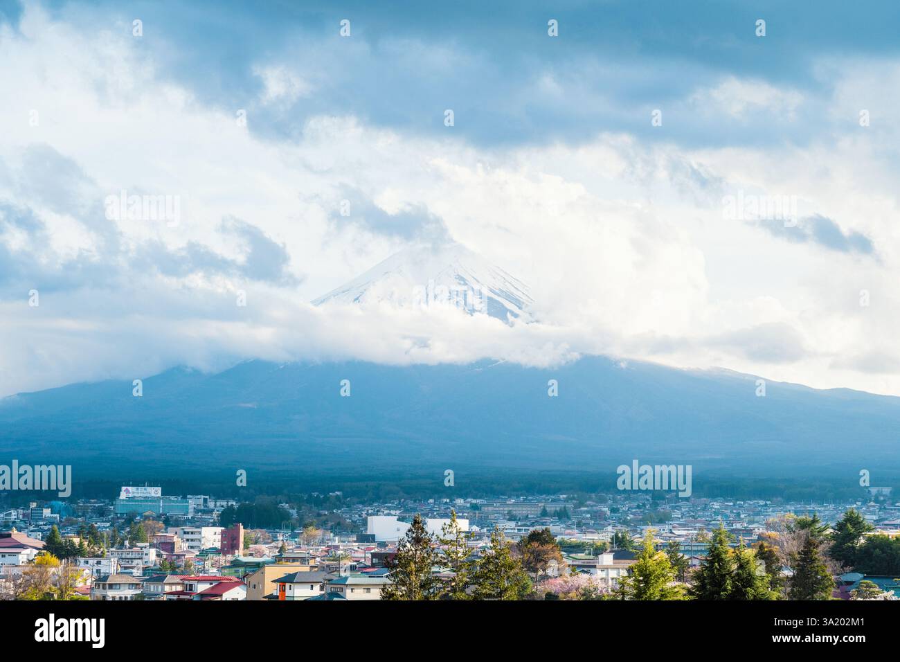 Mount Fuji and clouds in the distance Stock Photo - Alamy