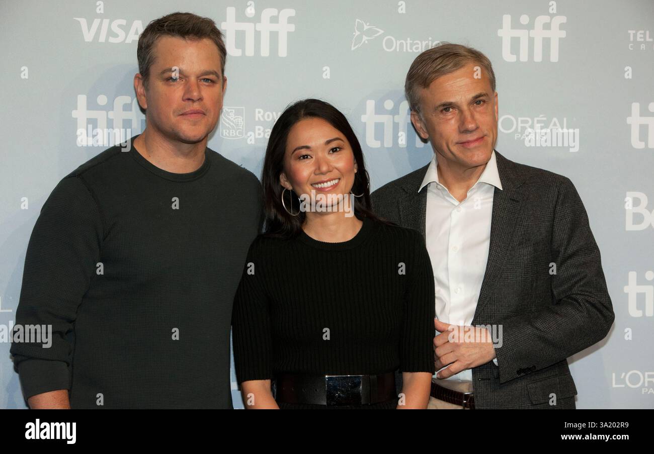 Matt Damon, Chau Hong, Christoph Waltz at TIFF 2017 Stock Photo - Alamy