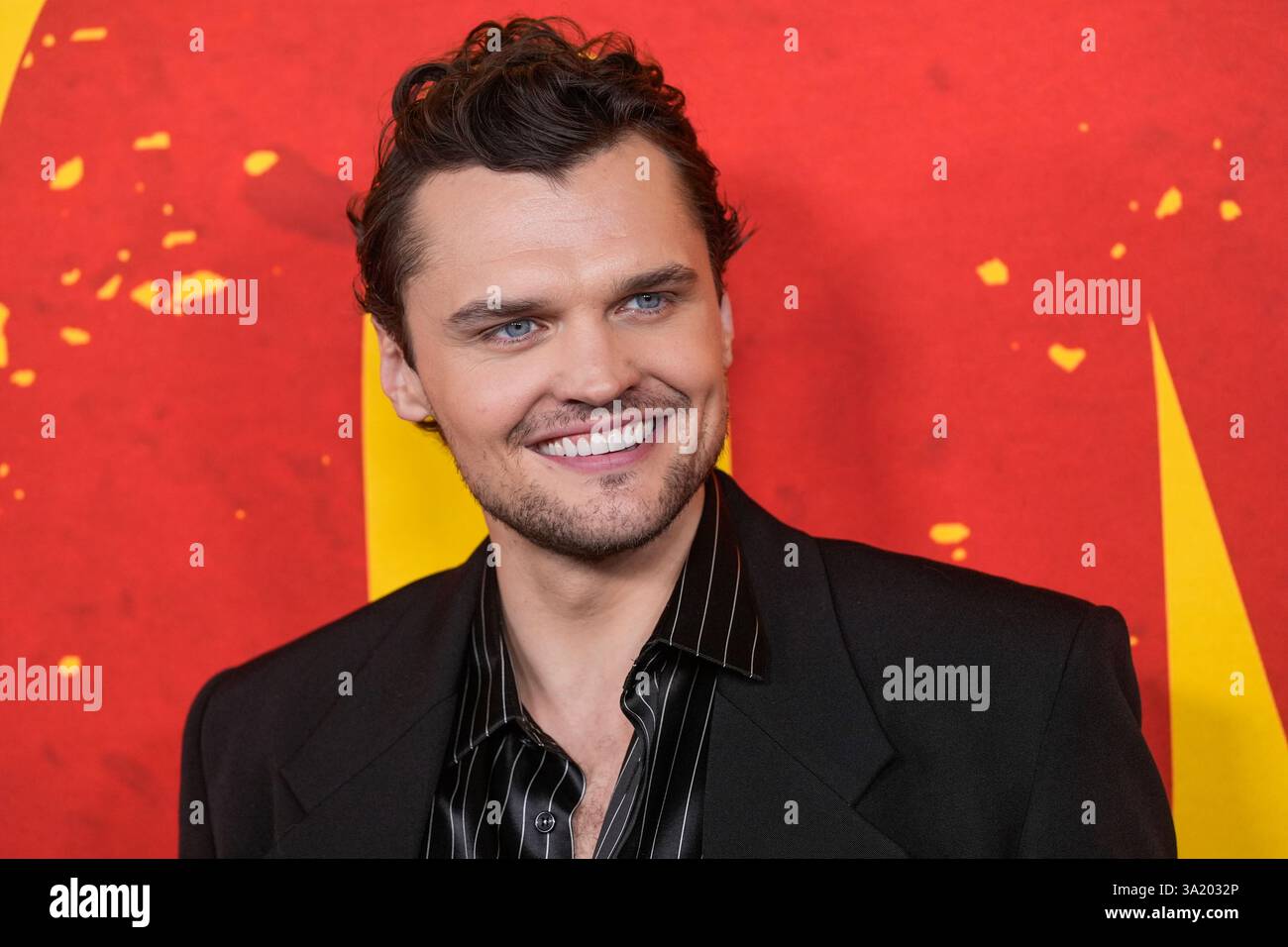 Ray Nicholson arrives at the premiere of "Novocaine" on Monday, March ...