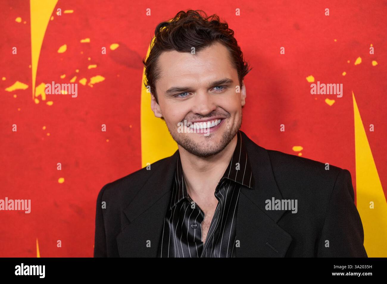 Ray Nicholson arrives at the premiere of "Novocaine" on Monday, March ...