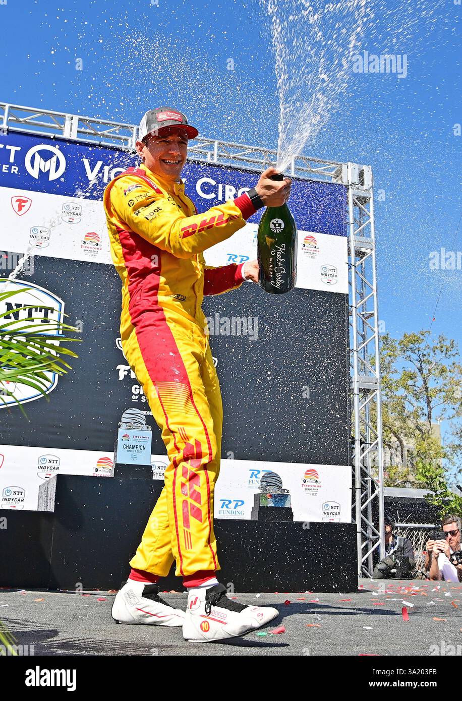 2025 Firestone Grand Prix of St. Petersburg winner Alex Palou sprays ...