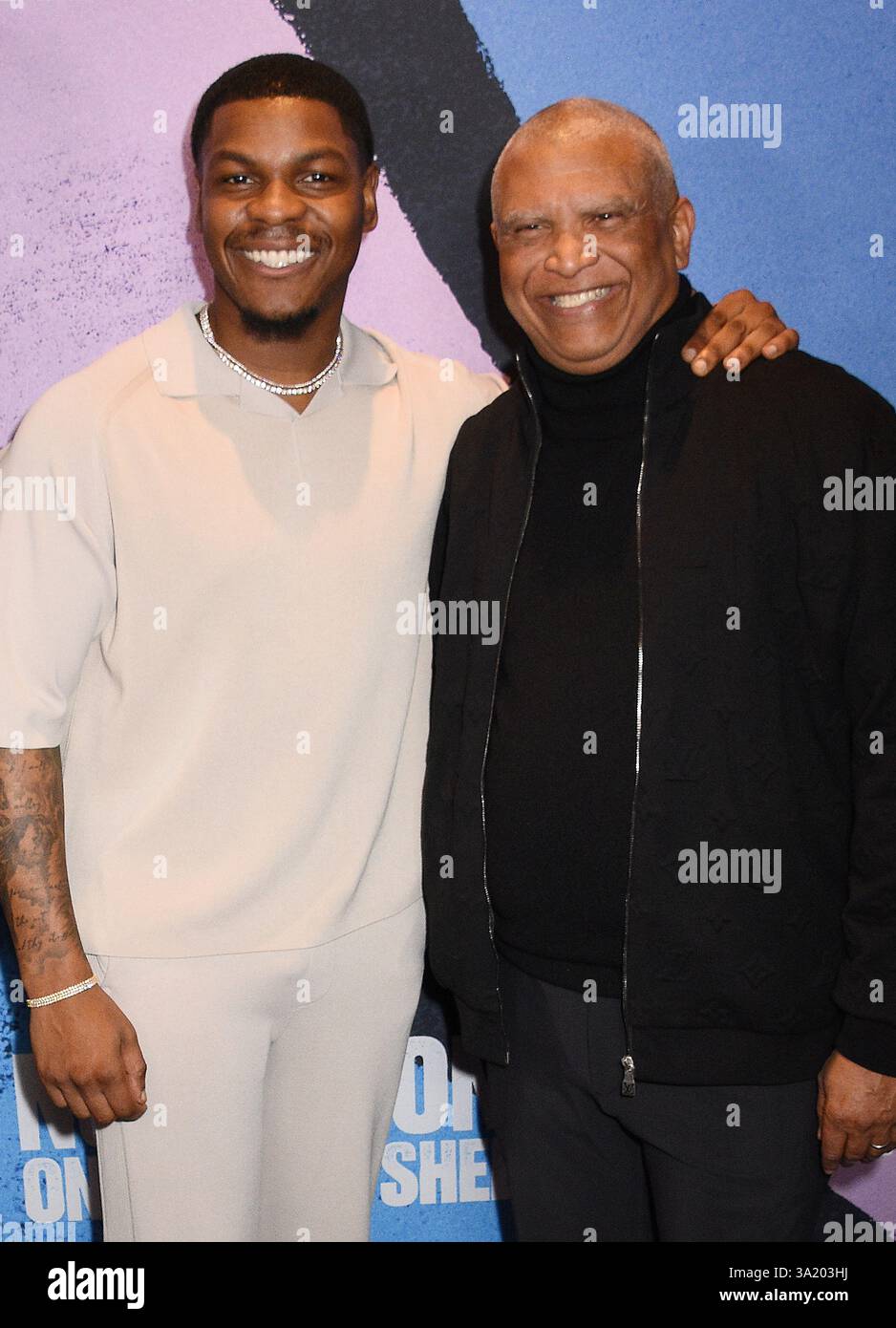 NEW YORK, NY - MARCH 10: John Boyega and Reginald Hudlin at Apple TV+Õs Number One on the Call ...