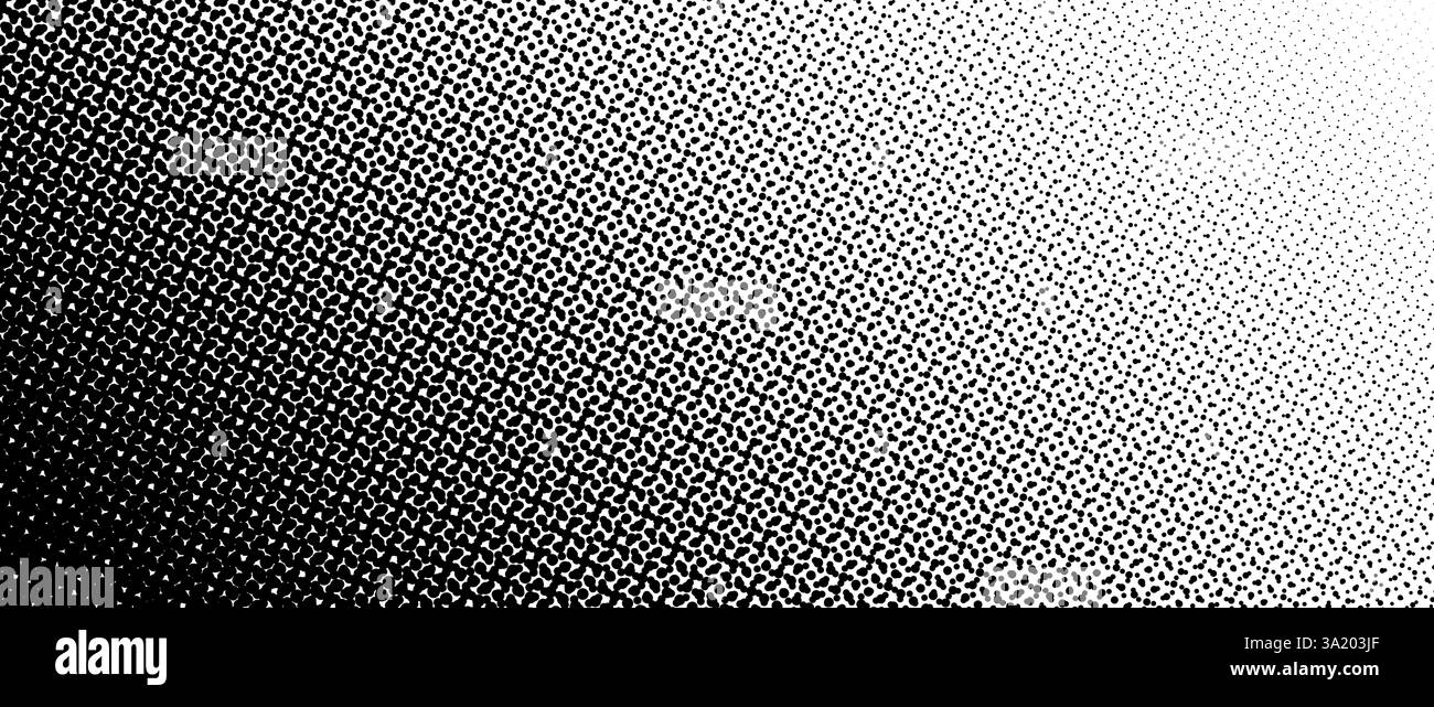 Black halftone gradient background. Fading overlapping dotted half tone ...