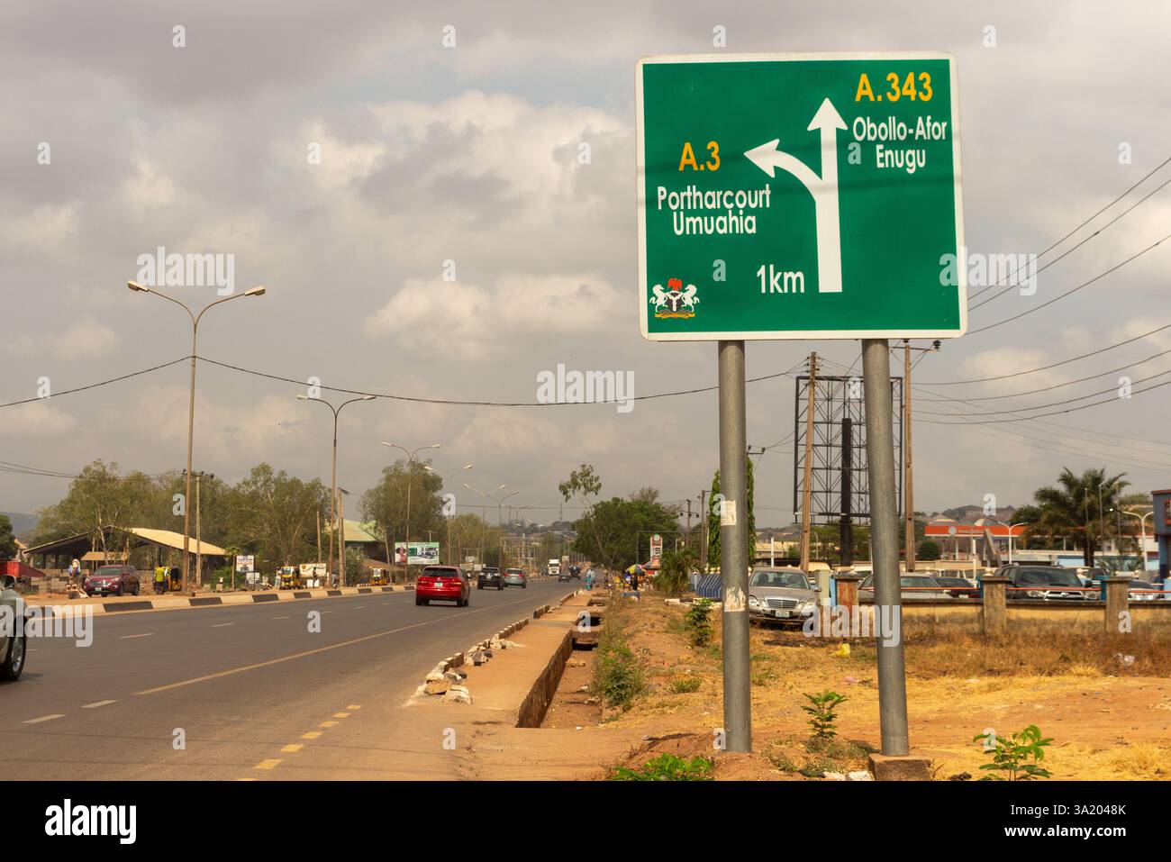 Nigeria road sign hi-res stock photography and images - Alamy