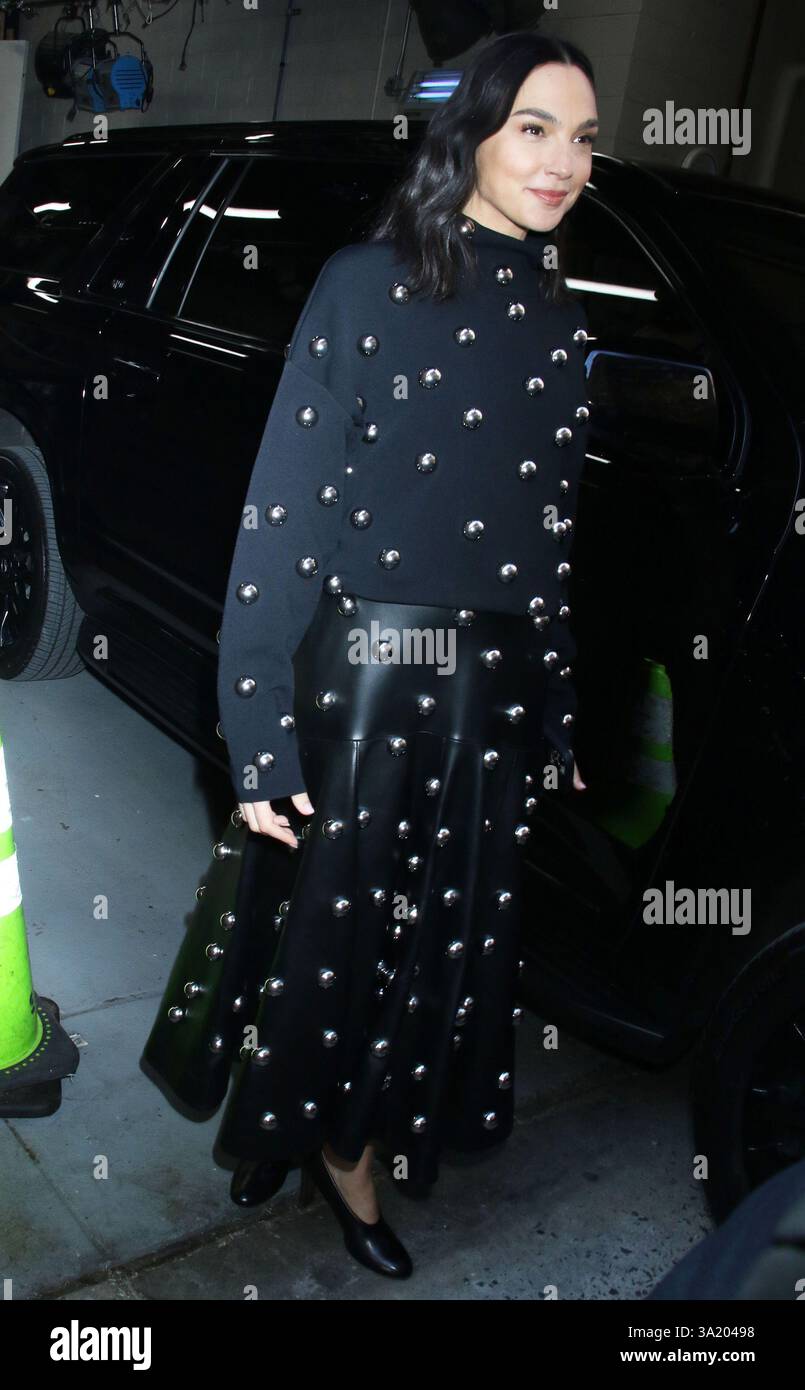 New York, NY, USA. 10th Mar, 2025. Gal Gadot seen at Live With Kelly ...