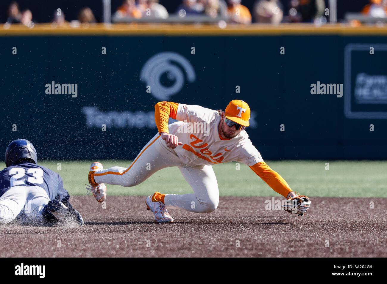 Tennessee Volunteers second baseman Gavin Kilen (6) on defense against ...