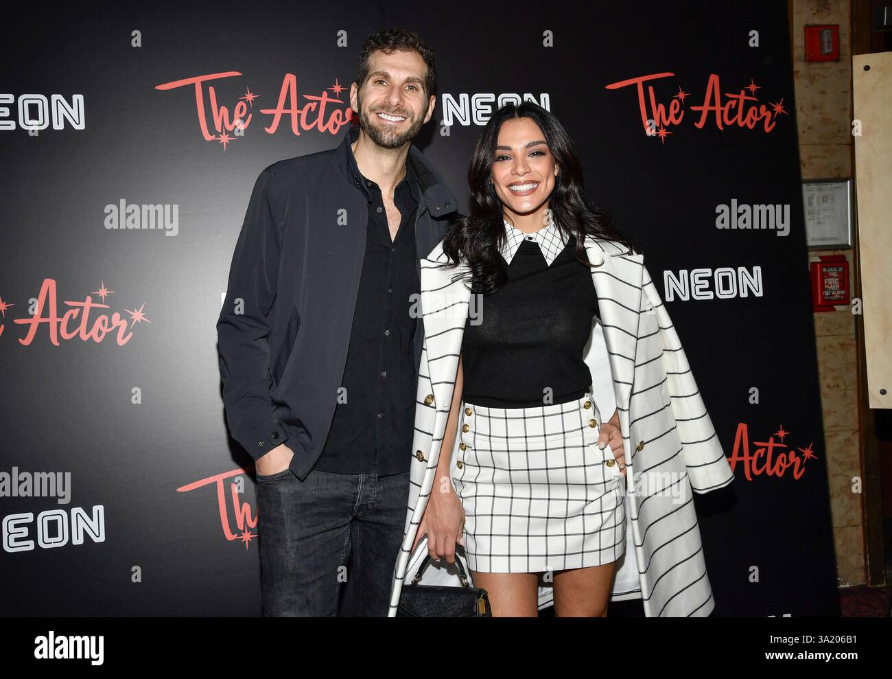 Aaron Mazor, left, and Odelya Halevi attend the premiere of Neon's "The ...