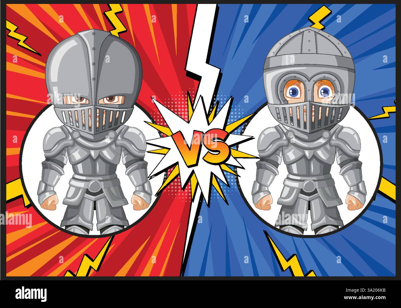 Two armored knights face off in combat Stock Vector Image & Art - Alamy